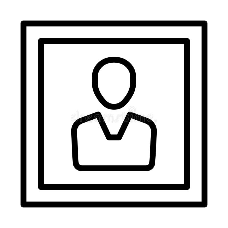 Passport, photo icon stock vector. Illustration of user - 292434408