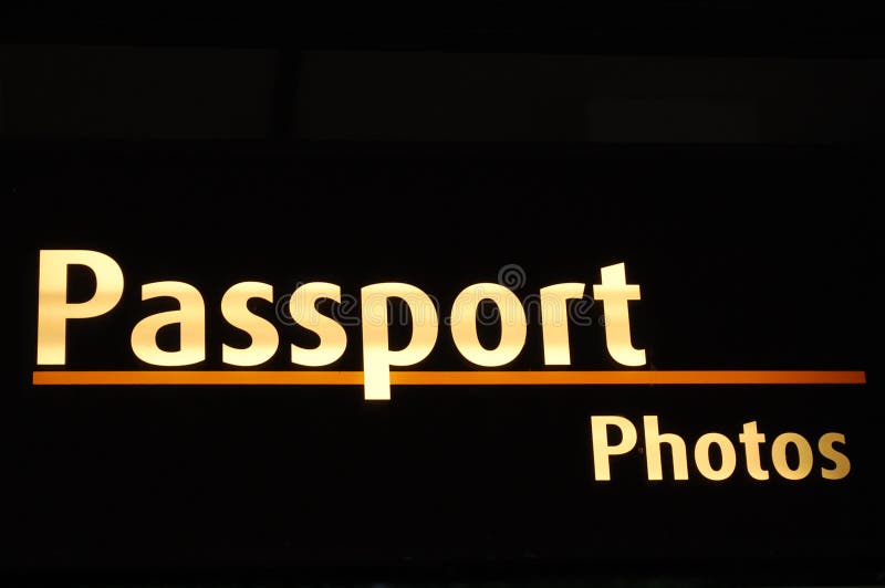 Passport Photos sign stock photo. Image of window, passport - 20249826