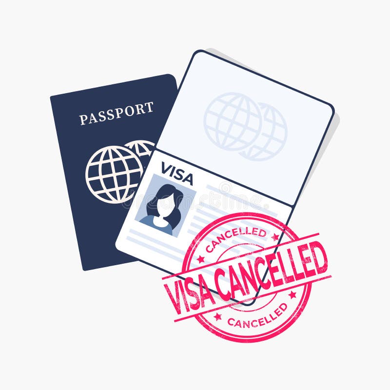 Visa Cancelled Red Round Grunge Stamp on White Background. Stock Vector ... Visa Cancelled Red Round Grunge Stamp on White Background. Stock Vector ...