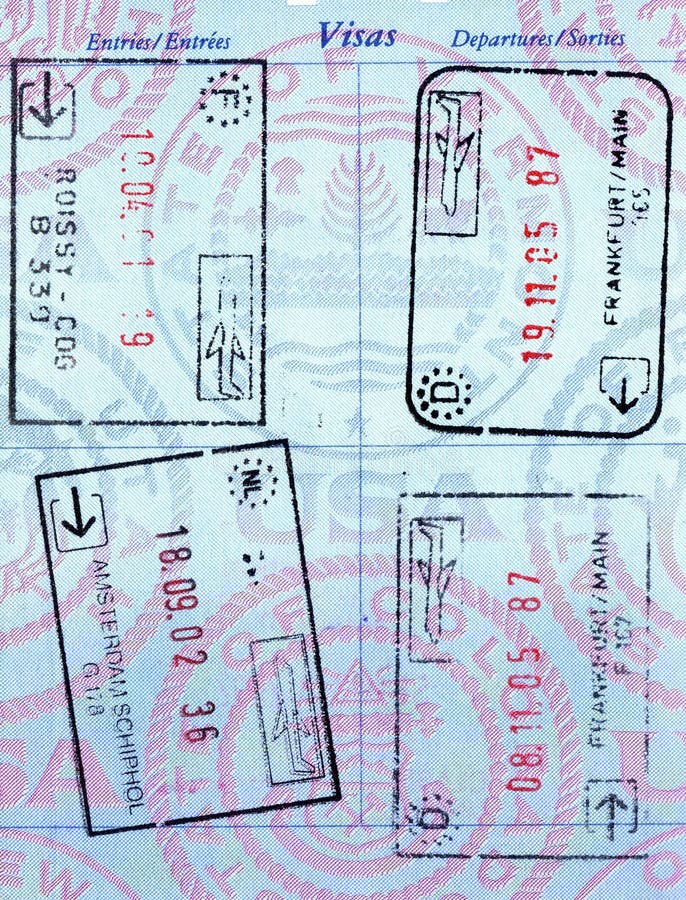 Passport stamps stock photo. Image of roissy, amsterdam - 1710498