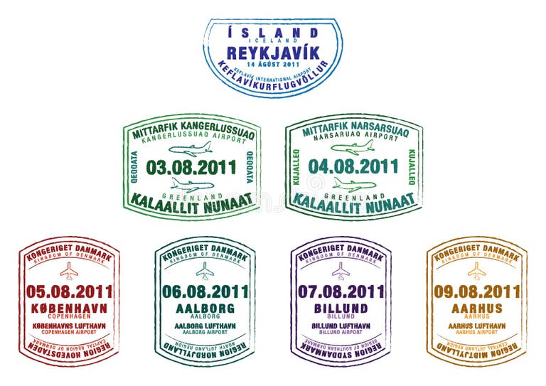European Passport Stamps Stock Illustrations – 250 European Passport ...
