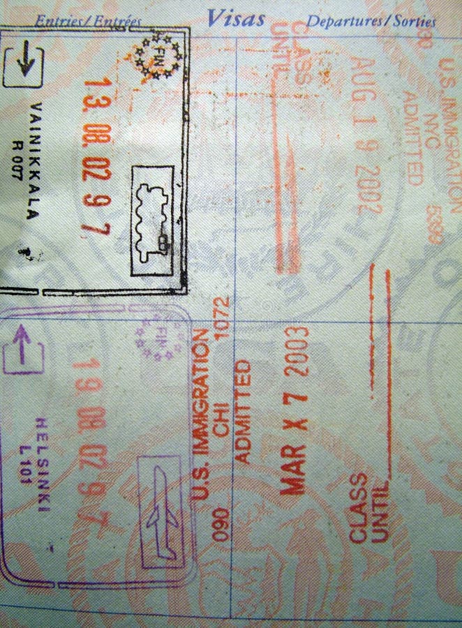 Passport Stamps stock image. Image of security, homeland - 28349