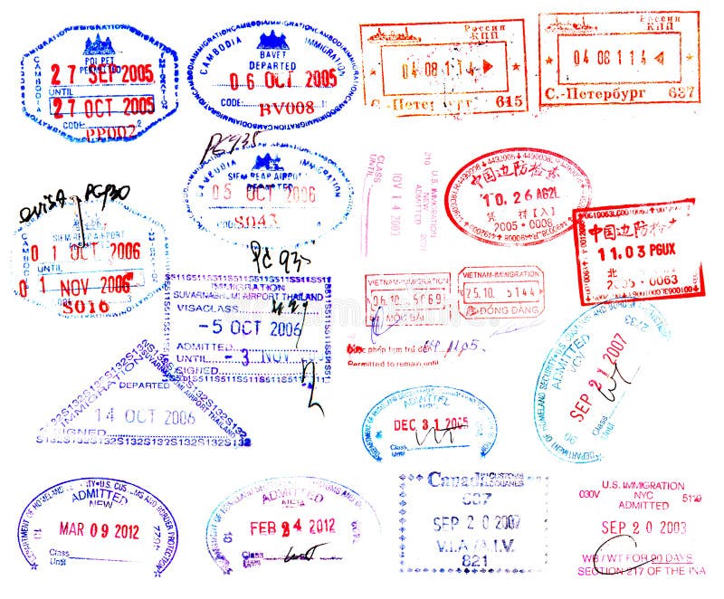Travel - Vintage Luggage Stamps Stock Photo - Image of labels, stickers ...