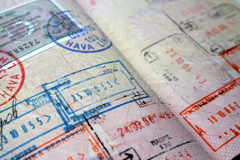 Passport stamps stock image. Image of holiday, scan, crossing - 2984139