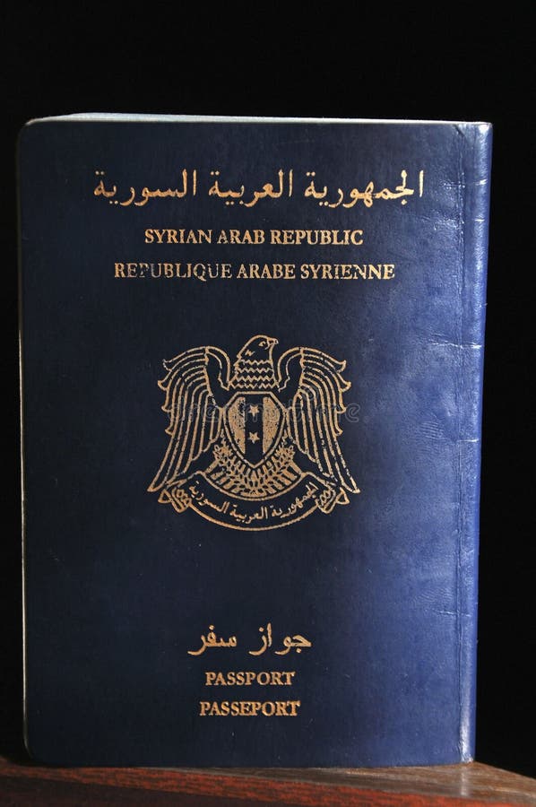 Passport of the Syrian Arab Republic Stock Photo - Image of identity ...