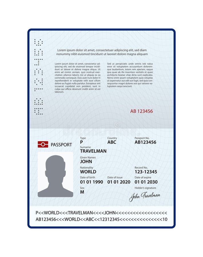 Passport Pages Template