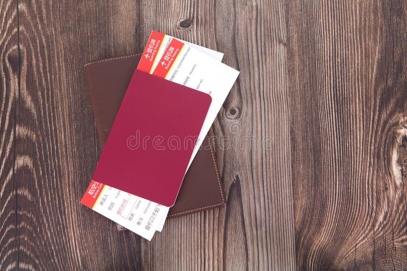 Passport and Ticket on Wallet Stock Photo - Image of plane, aviation ...