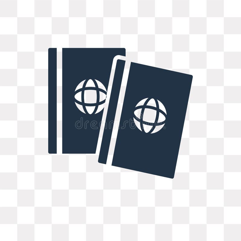 Passport Vector Icon Isolated on Transparent Background, Linear Stock ...