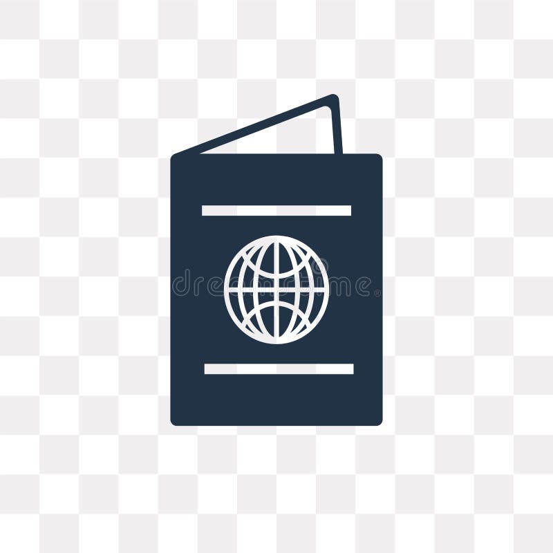 Passport Vector Icon Isolated on Transparent Background, Linear Stock ...
