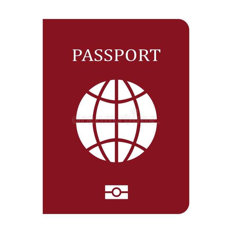Passport Icon Vector With Male Person Profile Avatar For International ...