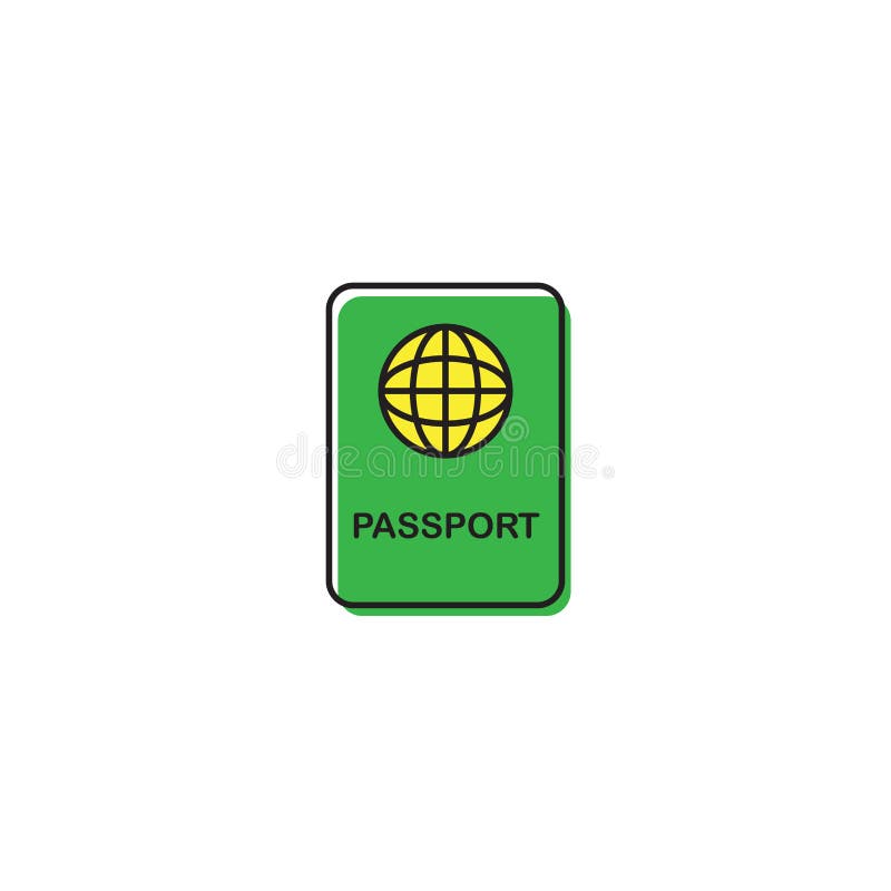 Passport Vector Icon, Isolated on White Background Stock Vector ...