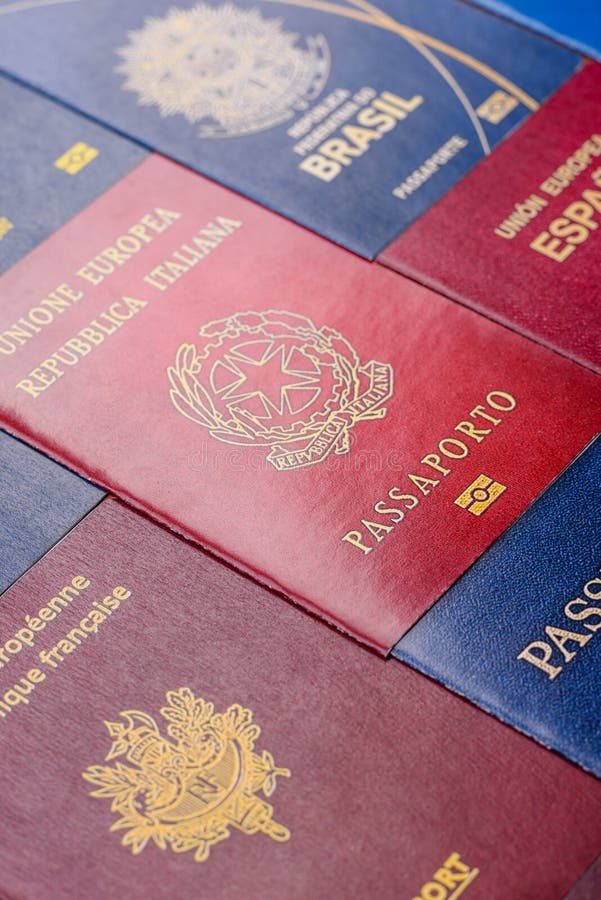 Passports of Citizens of Different Countries of the World Stock Photo ...