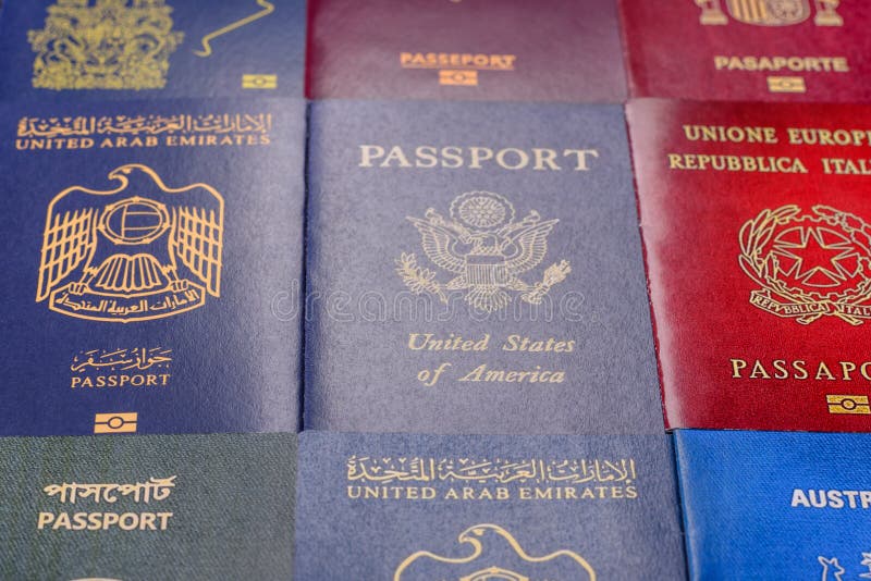 Passports of Citizens of Different Countries of the World Stock Image ...