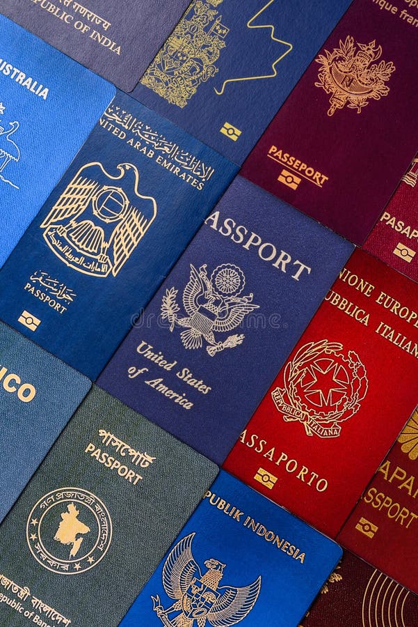 Passports of Citizens of Different Countries of the World Stock Image ...