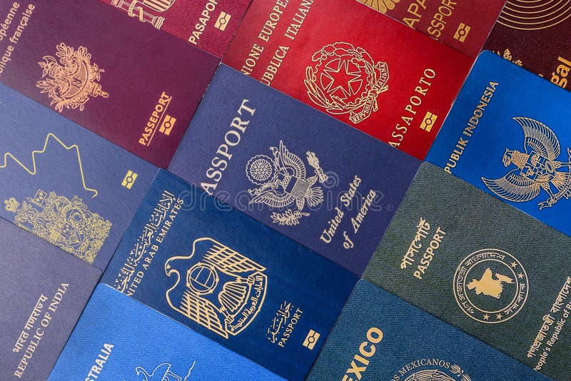 Passports of Citizens of Different Countries of the World Stock Photo ...