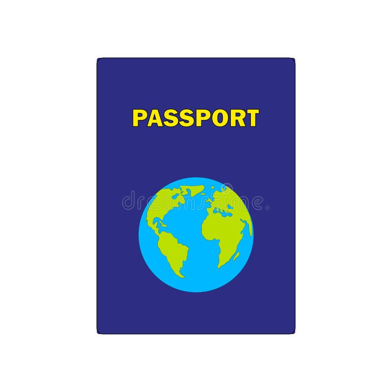 Passports with Map Isolated on White Background Stock Illustration ...