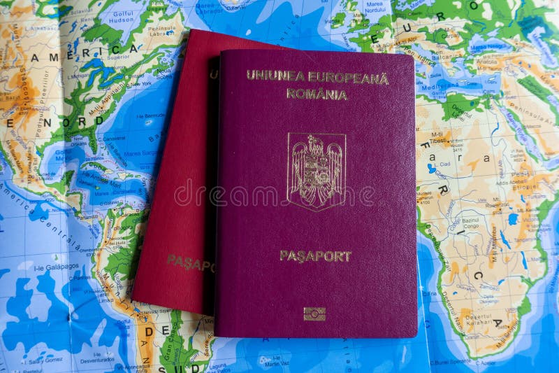 Passports and Map for Travel Stock Photo - Image of advertising, font ...