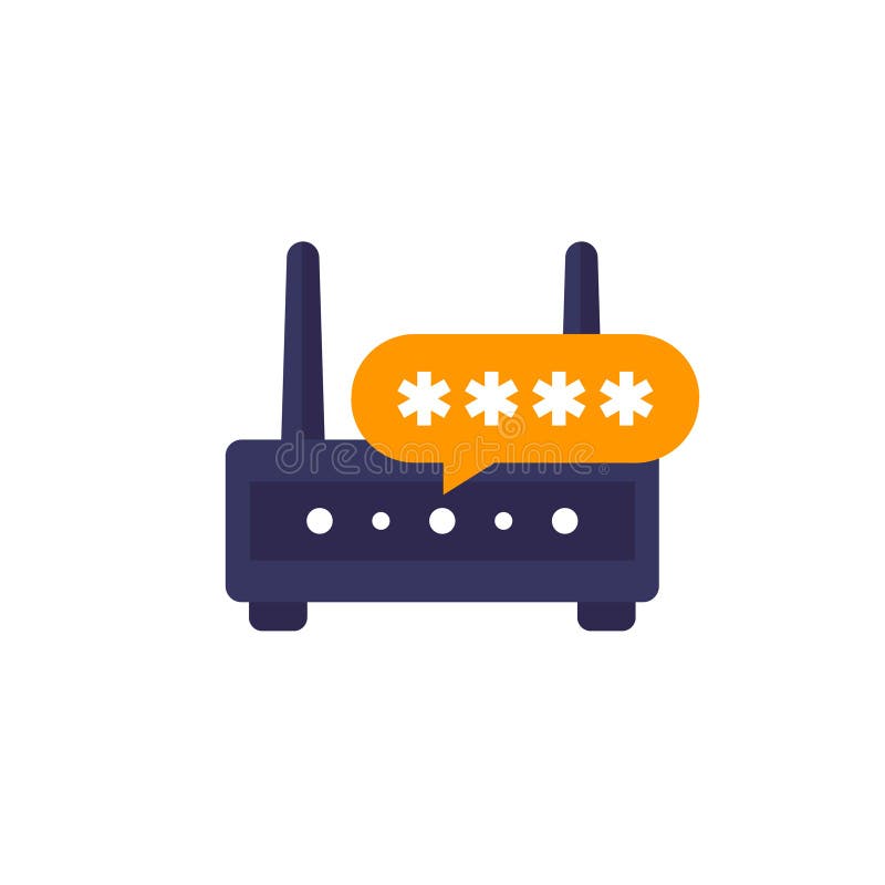 Router, Modem Settings Icon on White Stock Illustration - Illustration ...