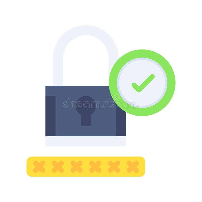 Password Approved Icon Image. Stock Vector - Illustration of secure ...