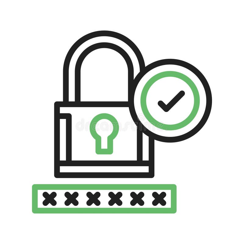 Password Approved Icon Image. Stock Vector - Illustration of outline ...