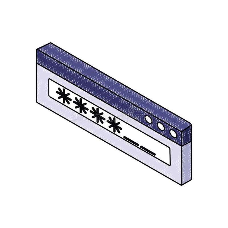 Password bar with padlock stock vector. Illustration of computing ...