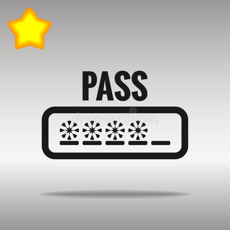 Password Black Icon Button Logo Symbol Stock Vector - Illustration of ...