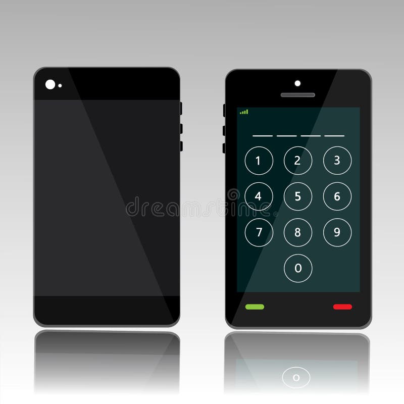 Password on black phone stock vector. Illustration of digital - 53930616