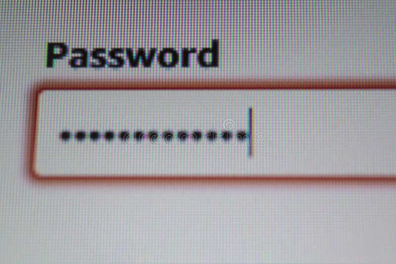 Password Box in Internet Browser Stock Image - Image of protection ...