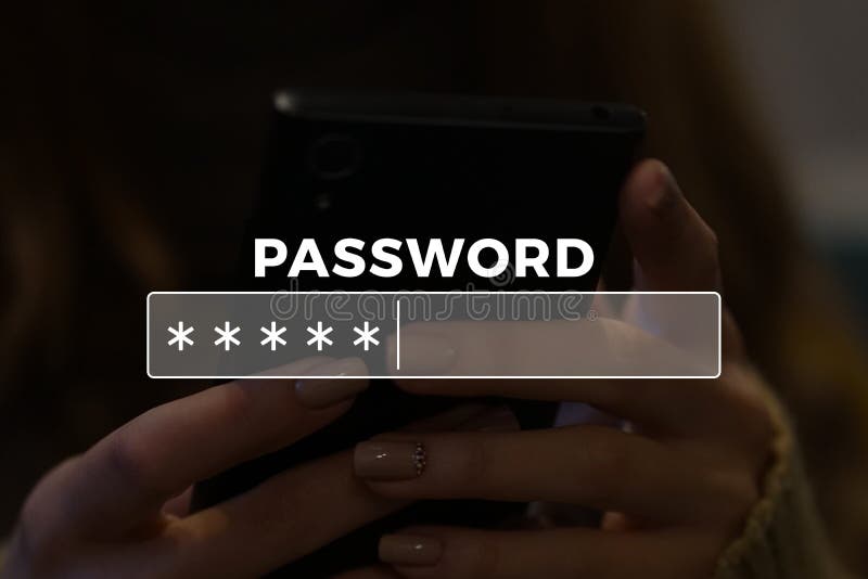 Password Box in Internet Browser Stock Image - Image of hand, display ...