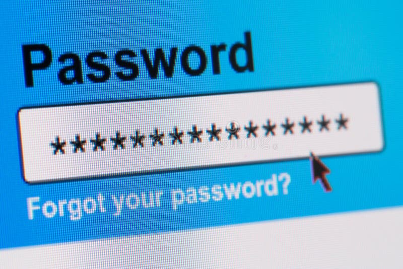 Password Box in Internet Browser Stock Photo - Image of user, macro ...
