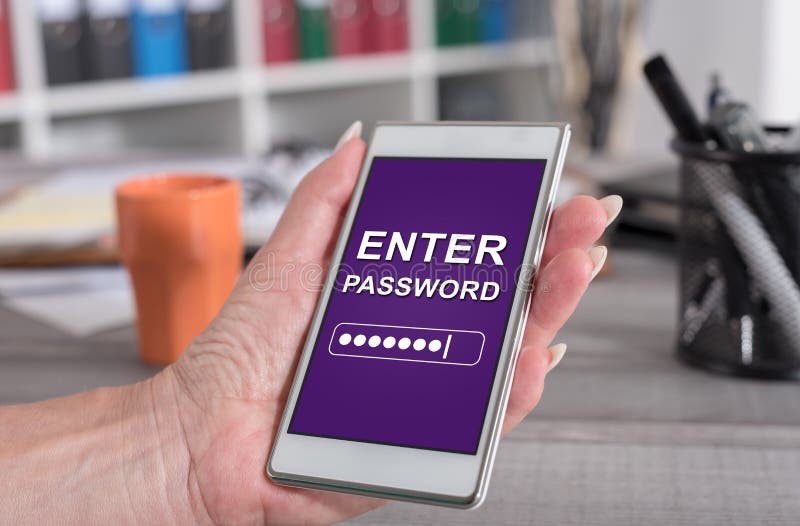 Password Concept on a Smartphone Stock Image - Image of protect ...