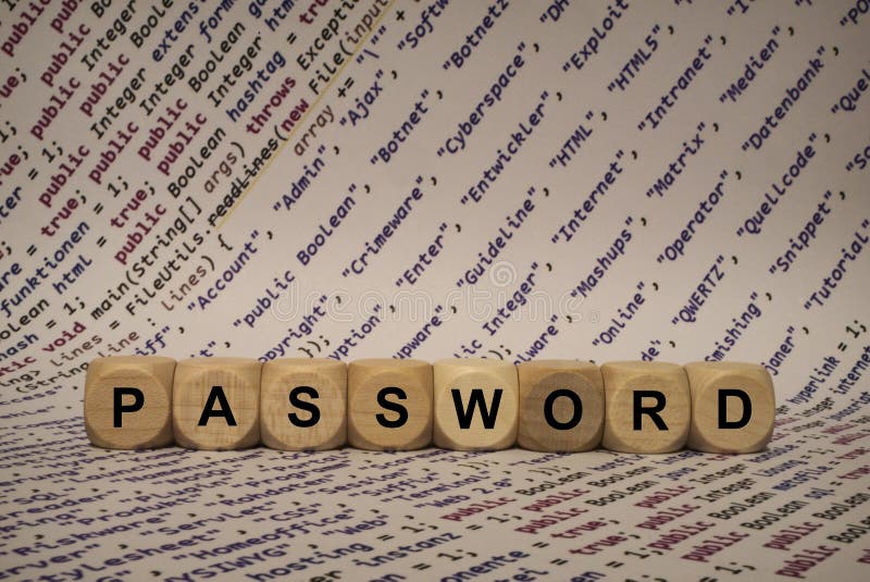 Password - Cube with Letters and Words from the Computer, Software ...