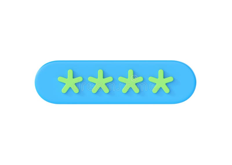 Password 3d Render Icon - Code Field, Simple Privacy Illustration and ...