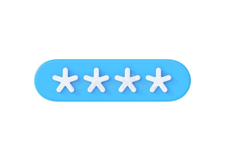 Password 3d Render Icon - Code Field, Simple Privacy Illustration and ...