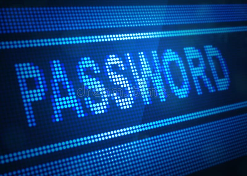 Password Digital Screen 3d Illustration Stock Illustration ...