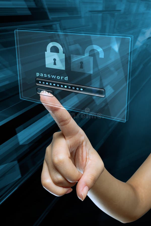 Password on a Digital Screen Stock Photo - Image of tactile, membership ...