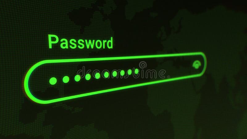 4K Entering Their Password on a Computer Screen Access Granted Warning ...