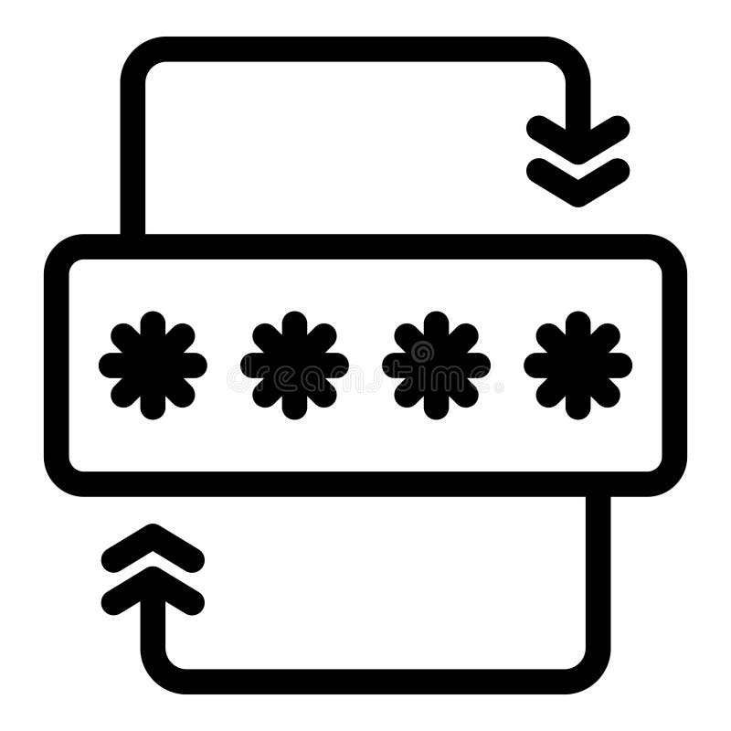 Password Exchanging Uploading Downloading Data Encryption Icon Stock ...