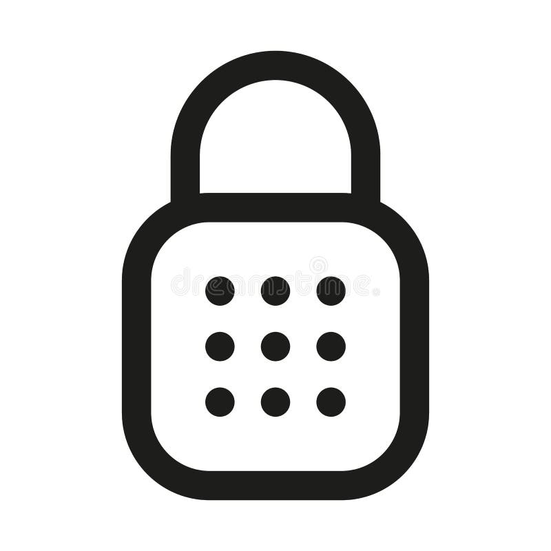 Password Field Line Icon. Pin Code Lock Vector Illustration Stock ...