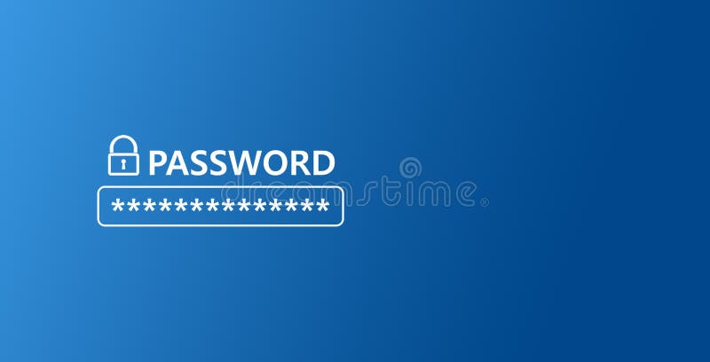 Password field and padlock stock illustration. Illustration of ...