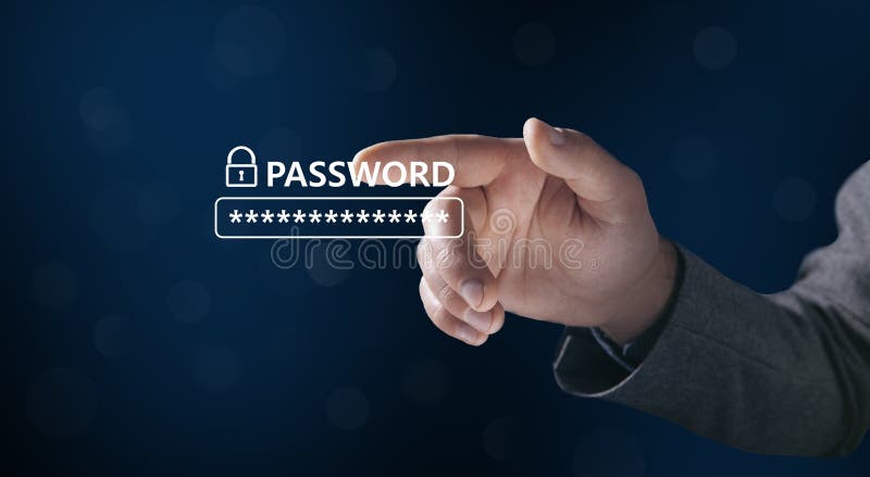 Password field and padlock stock image. Image of symbol - 257979703