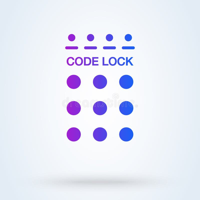 Password Field Sign Icon or Logo. Password and Unlock Concept. PIN Code ...