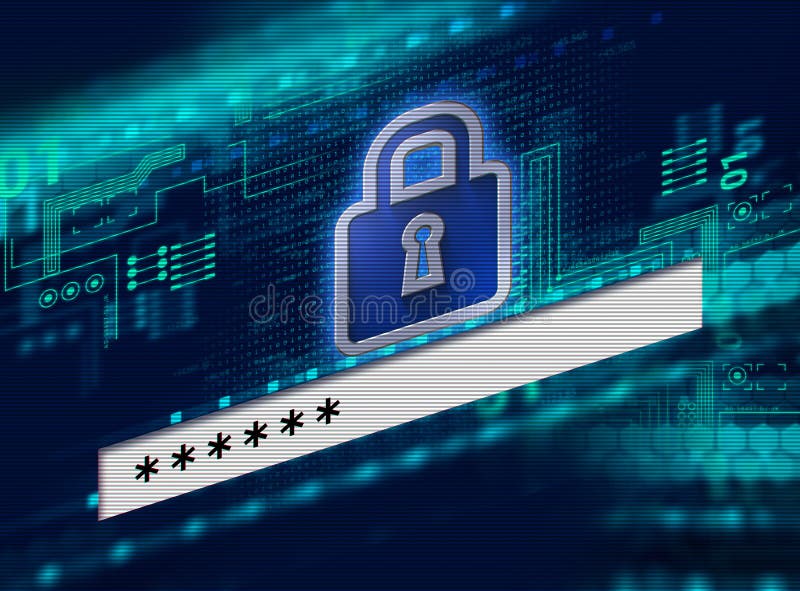 Password Field on Technology Background Illustration Stock Illustration ...