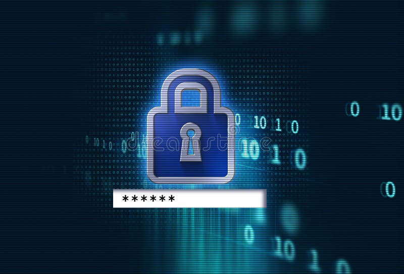 Password Field on Technology Background Illustration Stock Illustration ...