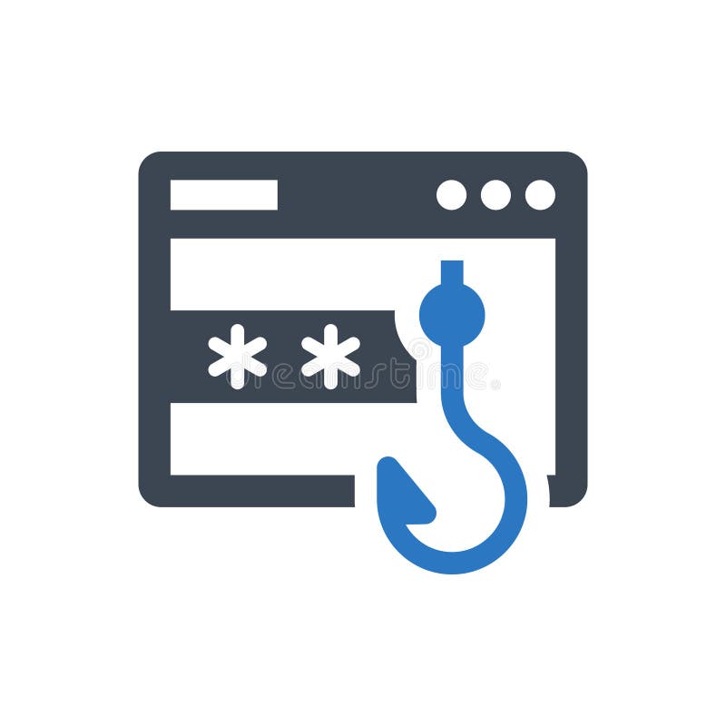 Password fishing icon stock vector. Illustration of vector - 219956568