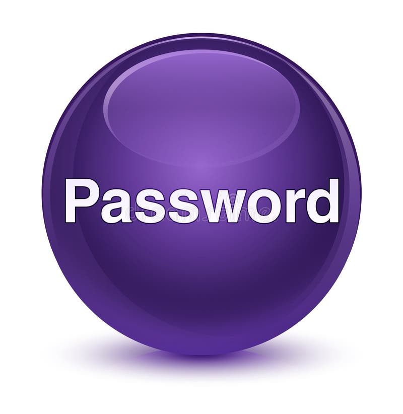 Password Glassy Purple Round Button Stock Illustration - Illustration ...