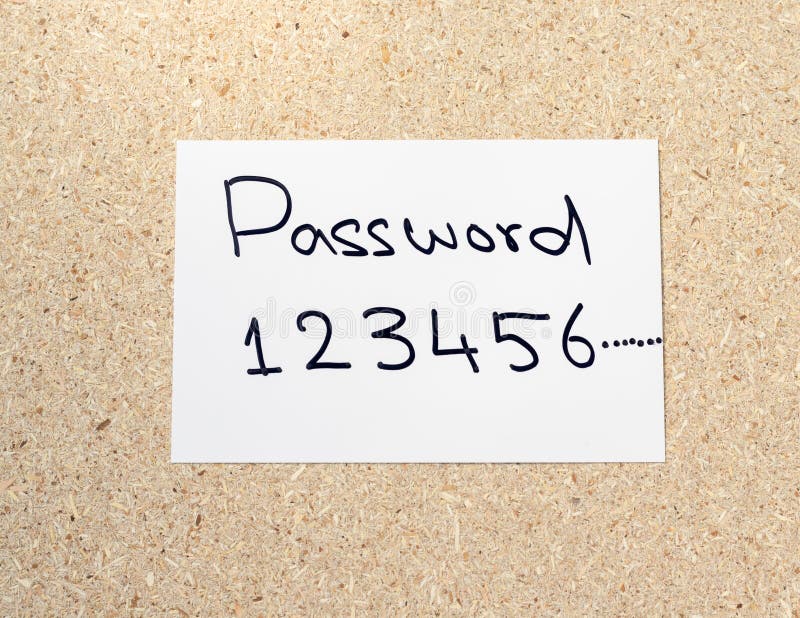Password Handwritten Text on a White Post Card Stock Photo - Image of ...