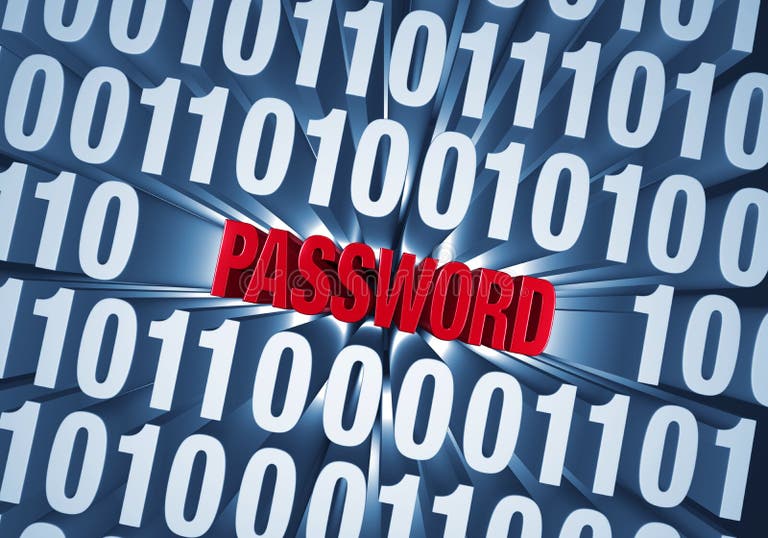 Password Hidden in Computer Code Stock Illustration - Illustration of ...