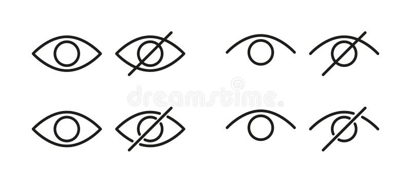 Password Hidding Icons Set. Icons for Data Privacy and Sensitive ...