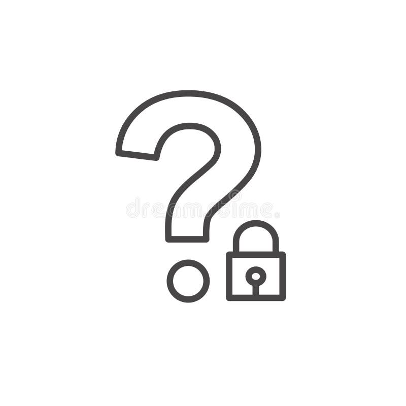 Password Hint Icon with Question Mark Stock Vector - Illustration of ...